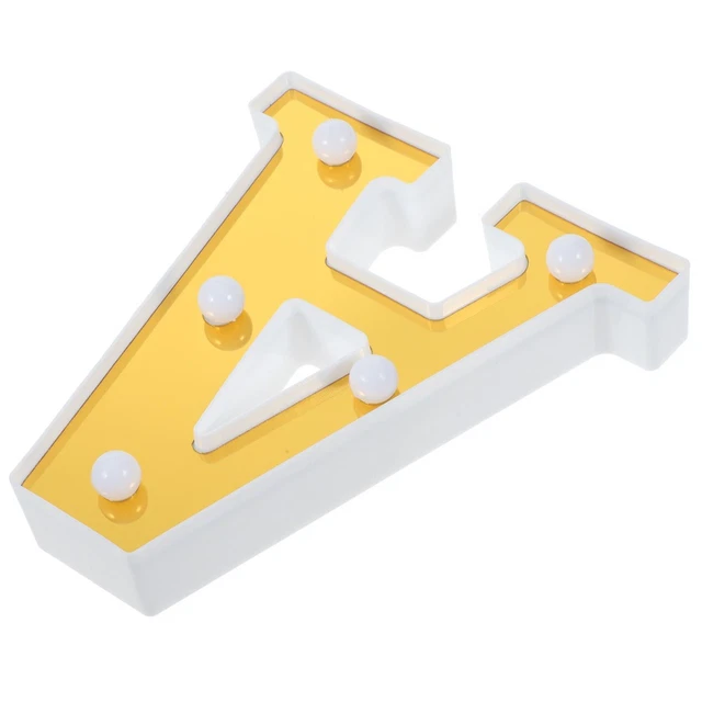 LED A SHAPE Light Sign Desktop Alphabet Letter A Lamp Indoors Night ...