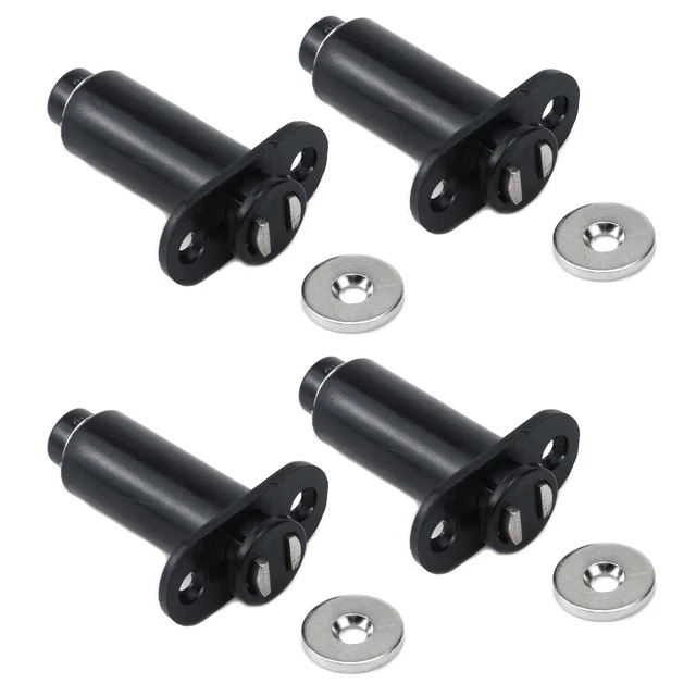 RECESSED MAGNETIC TOUCH Latch，4 Pack Push Open Cabinet Door Latches ...