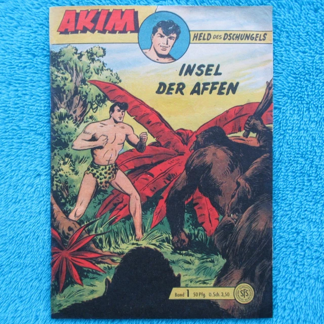 AKIM HELD DES Dschungels Nr 1 "Insel der Affen" ORIGINAL Lehning Verlag 1958 EUR 369,00 ...