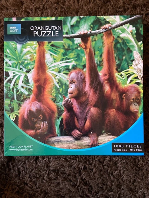 BBC EARTH ORANGUTAN Jigsaw Puzzle 1000 Pieces Complete ! £4.30 ...