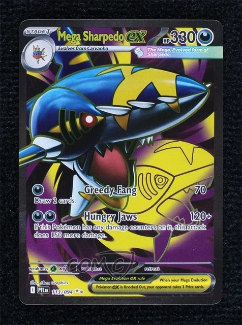 MEGA SHARPEDO EX Ultra Rare Pokemon Phantasmal Flames PFL #113 £3.32 ...