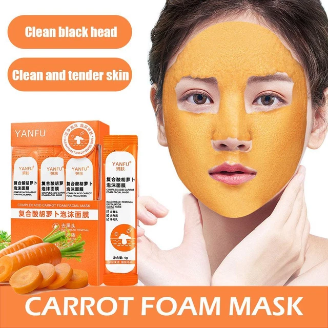 CARROT FOAM MASK Compound Acid Carrot Foam Facial Mask 12 Pcs" $7.70 ...