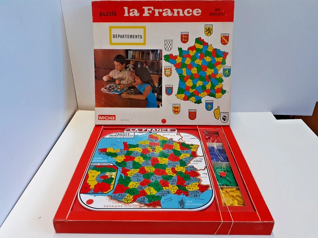 LA FRANCE JEU éducatif MOB Puzzle société ancien jouet vintage ...