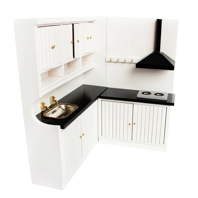 MINIATURE 1:12 ÉCHELLE maison de poupée meubles de cuisine salle à manger Kit EUR 36,47 ...