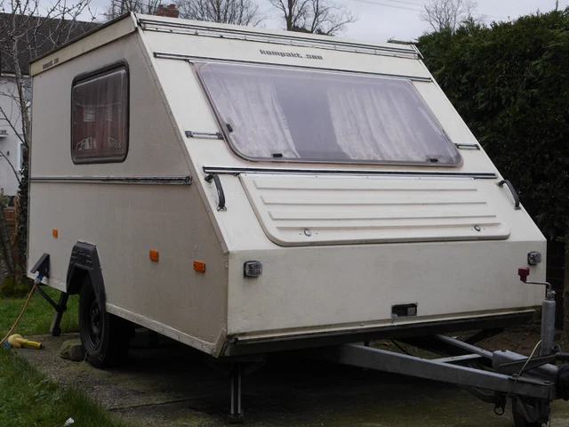 RARE KIP KOMPAKT 300 touring caravan "Project" spares or repair. 10ft 6 ...