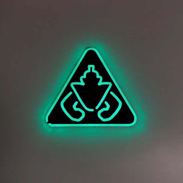 FNAF SECURITY BREACH Warning Sign, Neon Lights LED, Night Light, Wall ...