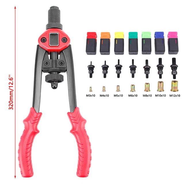 PROFESSIONAL HEAVY DUTY Hand Nut Riveter Kits M3-M12 For Workshop ...