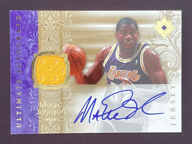 2006-07 NBA ULTIMATE Collection Magic Johnson GU Patch Jersey Auto ...