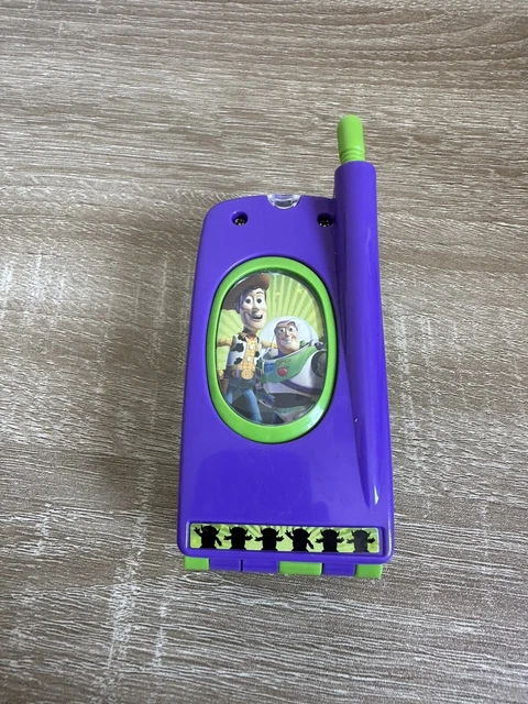 DISNEY PIXAR THINKWAY Toys Phone Talking Flip Phone Toy Story Buzz ...