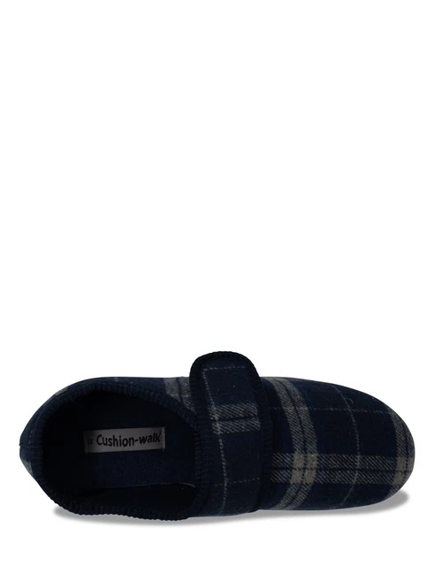 MENS CUSHION WALK Wide Fit Touch Fasten Slipper by Chums £19.00 ...