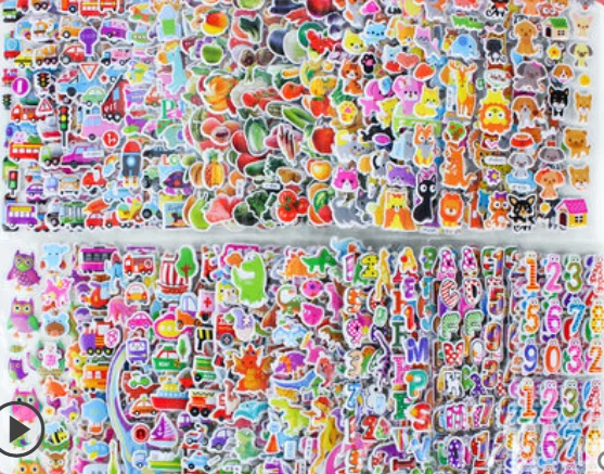 CHILDREN TOY RANDOM 1 sheet Stickers Teacher Rewards Kids Crafts Kids ...