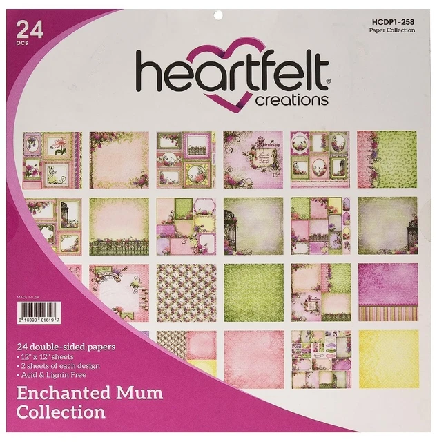 HEARTFELT CREATIONS ENCHANTED MUM COLLECTION 12" x 12" Double Sided ...
