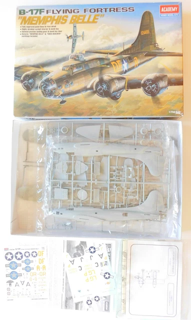 1/72 ACADEMY - Boeing B-17F Flying Fortress "Memphis Belle" - komplett ...