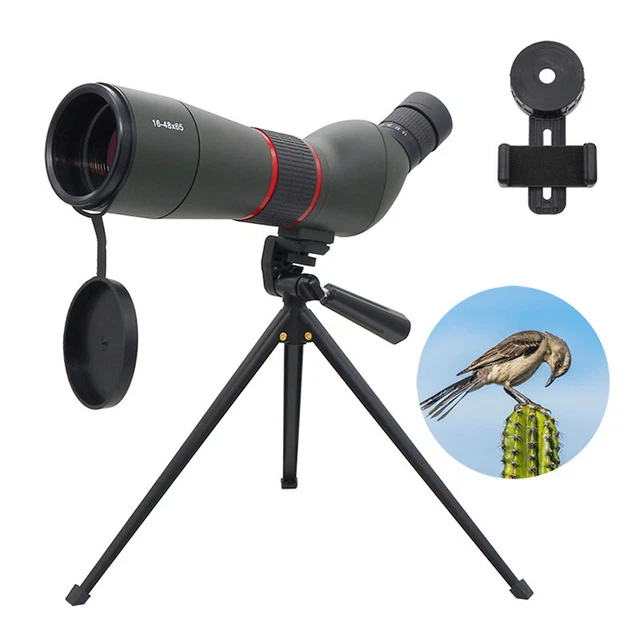 16X-48X OPTICAL MONOCULAR Telescope FMC Zoom Spotting Scope With Clip ...
