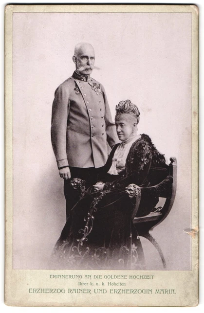 FOTOGRAFIE ERZHERZOG RAINER von Österreich und Erzherzogin Maria von ...