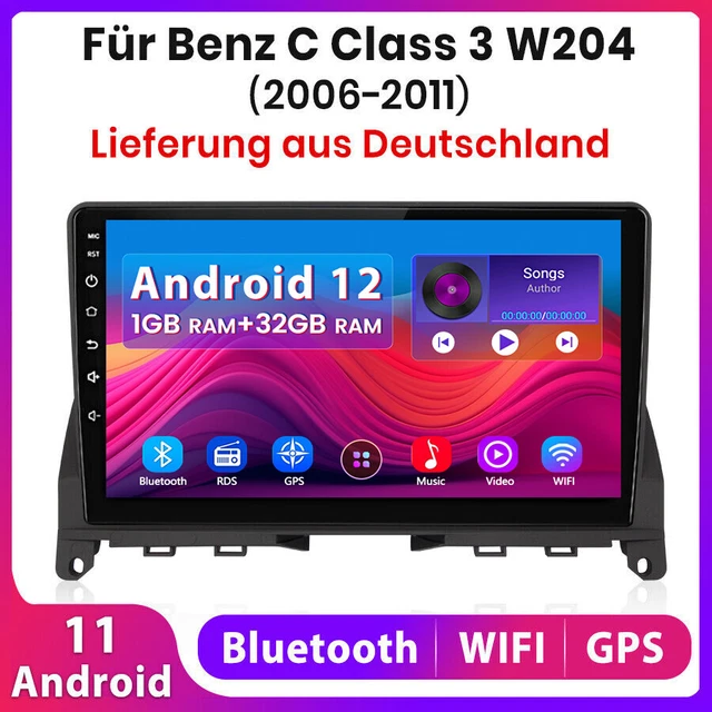 ANDROID13 AUTORADIO GPS NAVI WiFi DAB+ USB Für Mercedes C Class W204 S204 1+32G EUR 169,99 ...
