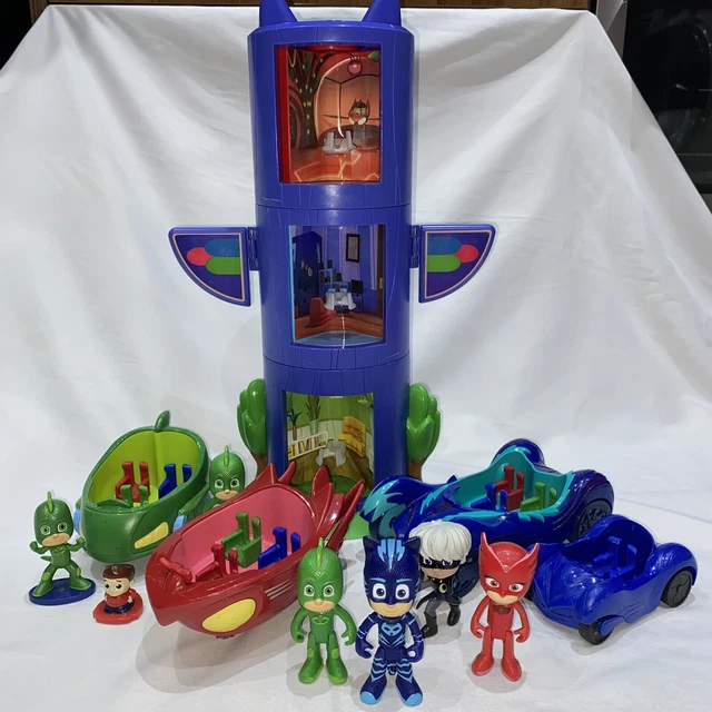 PJ MASKS TRANSFORMING TOTEM TOWER, FIGURES, OWLETTE, GEKKO, CATBOY ...