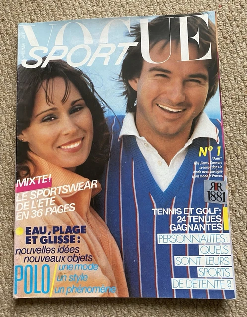 1983 FRENCH PARIS VOGUE SPORT Magazine Jimmy & Patti Connors issue no.1 ...