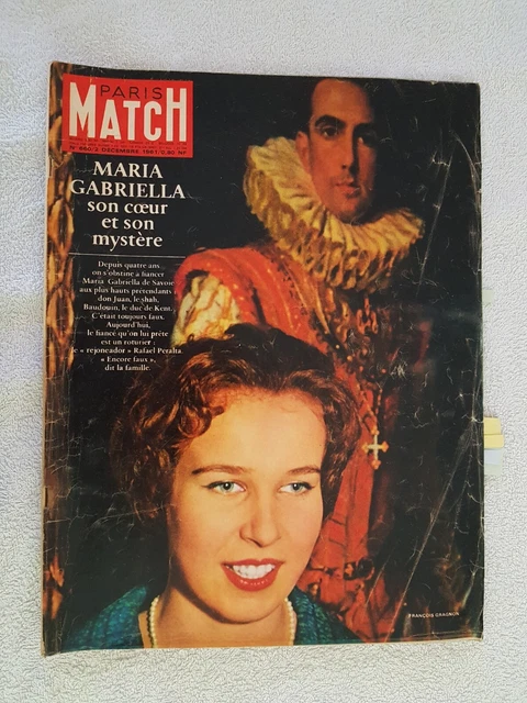 PARIS MATCH N°660 02/12/1961 Maria Gabriella Kennedy Le France Picasso ...