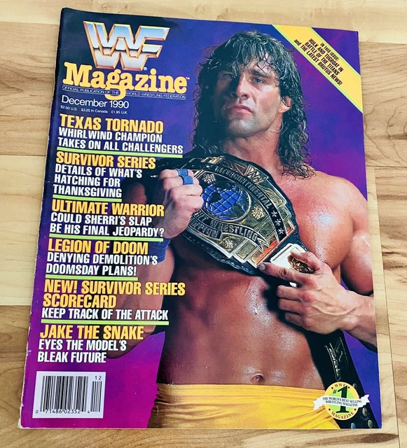 WWF MAGAZINE DECEMBER 1990 TEXAS TORNADO Iconic Cover WWE Great ...