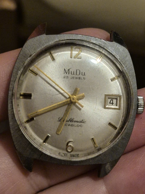 MUDU VINTAGE WATCH working 25 jewels doublematic incabloc £80.00 ...