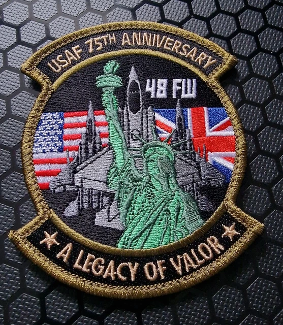 RAF LAKENHEATH - 48th Fighter Wing - USAF 75th Anniversary Patch £10.00 ...