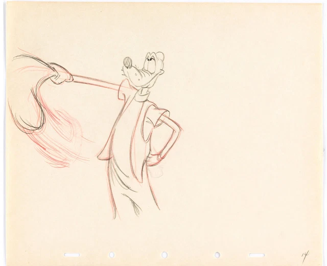 RARE WALT DISNEY Goofy 1940s Animation Prod Drawing £134.64 - PicClick UK