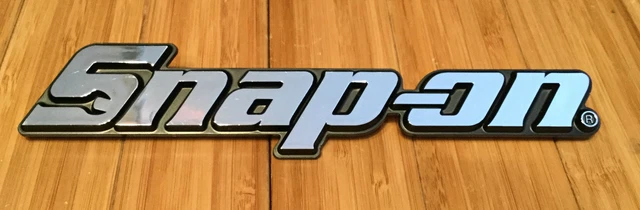 SNAP ON TOOLS Chrome Nameplate Emblem Logo 7 3/4" Long NEW 3 Pin ...