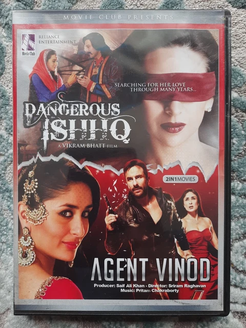 DANGEROUS ISHHQ + Agent Vinod Dvd 2 Indian Bollywood Movie Films Region ...