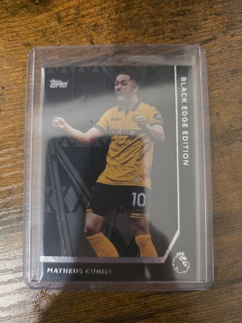 MATHEUS CUNHA 2025/2026 Black Edge Special Edition Card Wolves Topps £4 ...