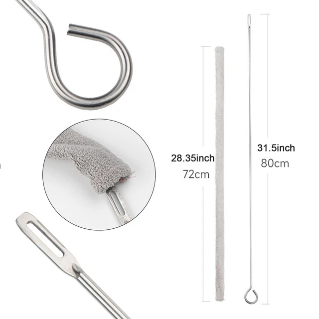 FLUTE CLEANING ROD with Cloth Portable Flute Cleaner for Piccolos Flute ...