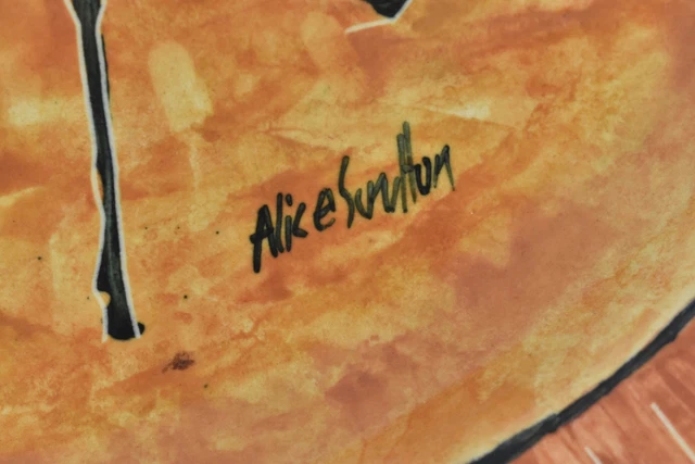 IDEN POTTERY RYE Equus Hand Painted Horse Design Platter Plate Alice ...