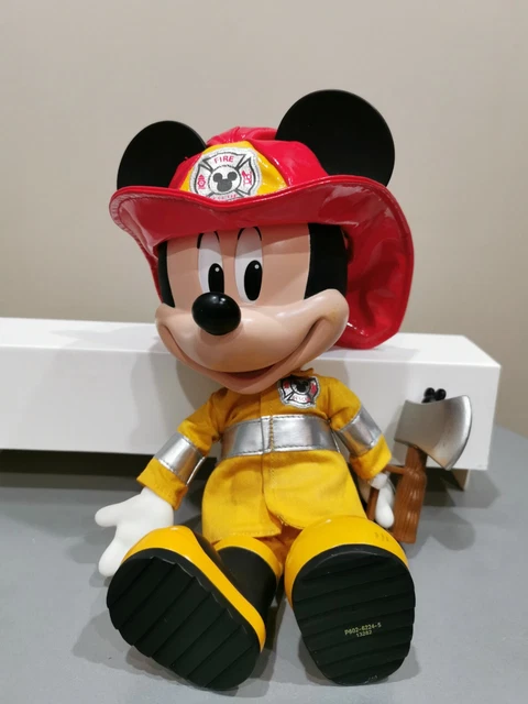DISNEY JUNIOR FIRE Rescue Talking Mickey Mouse w/ Fire Axe - 13" $40.00 ...
