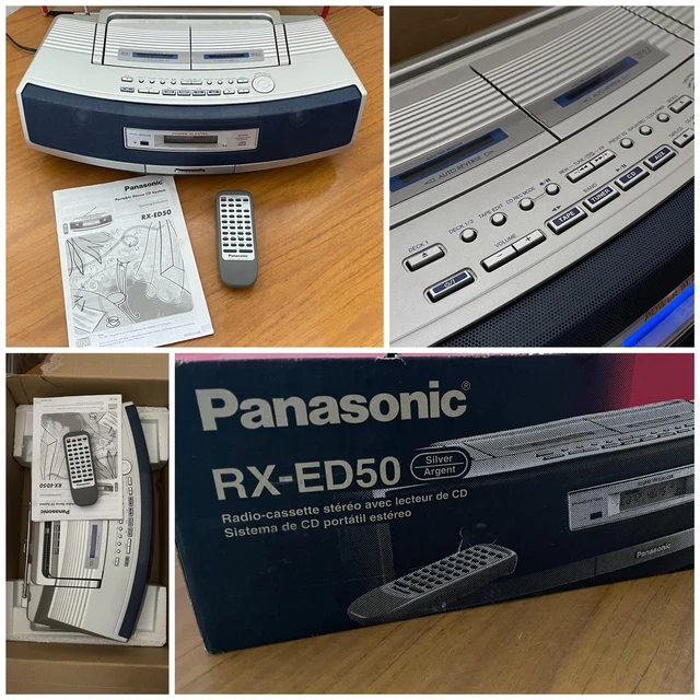 PANASONIC RX-ED50 RADIO Cassette CD Player Boombox & Remote Control ...