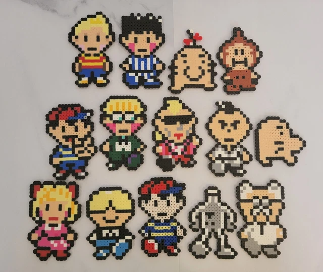 LOT DE 14 perles Earthbound 8 bits Sprite Perler Sprites Pixel Art ...