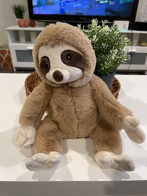 LARGE ADVENTURE PLANET Tan Brown Sloth Plush 19” Stuffed Animal £18.16 ...