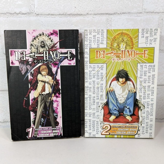 DEATH NOTE MANGA Volume Vol 1 & 2 Tsugumi Ohba Takeshi Obata Book ...