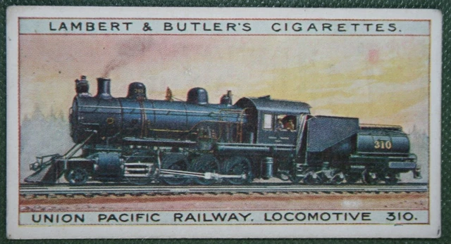 UNION PACIFIC RAILROAD 2-8-0 Steam Locomotive Vintage 1912 Card GE04 £8 ...