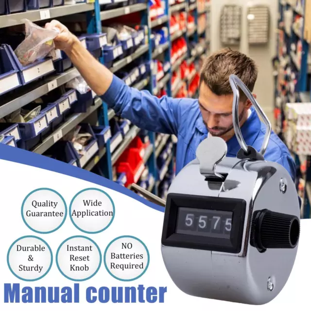 DIGIT COUNTING MANUAL Hand Tally Number Counter Mechanical Click ...