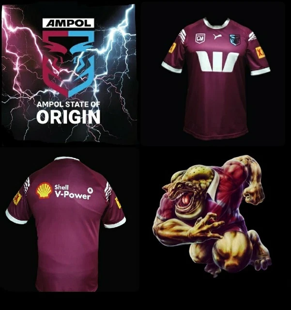 QLD MAROONS STATE of Origin 2024 Jersey NRL RUGBY LEAGUE FOOTBALL SIZE ...