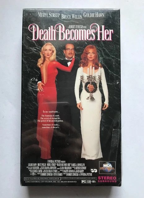 DEATH BECOMES HER VHS 90s MCA Cult Dark Comedy FACTORY SEALED w ...
