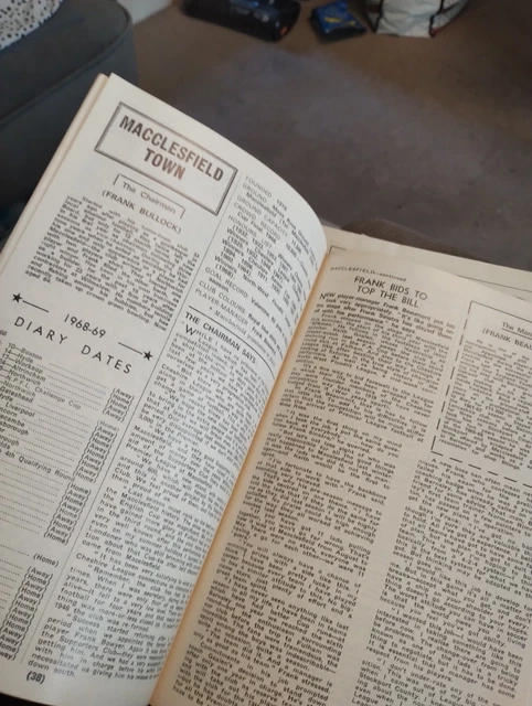 THE NORTHERN PREMIER League handbook 1968/69 first ever season £8.65 ...