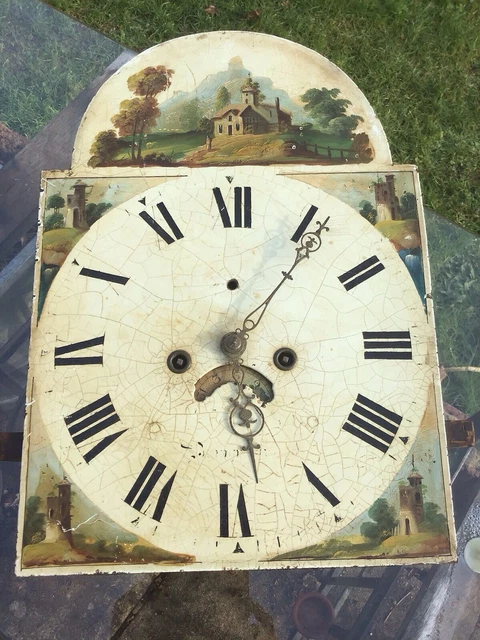 ANTIQUE LONGCASE GRANDFATHER Clock Face & Movement, Finnemore & Son ...