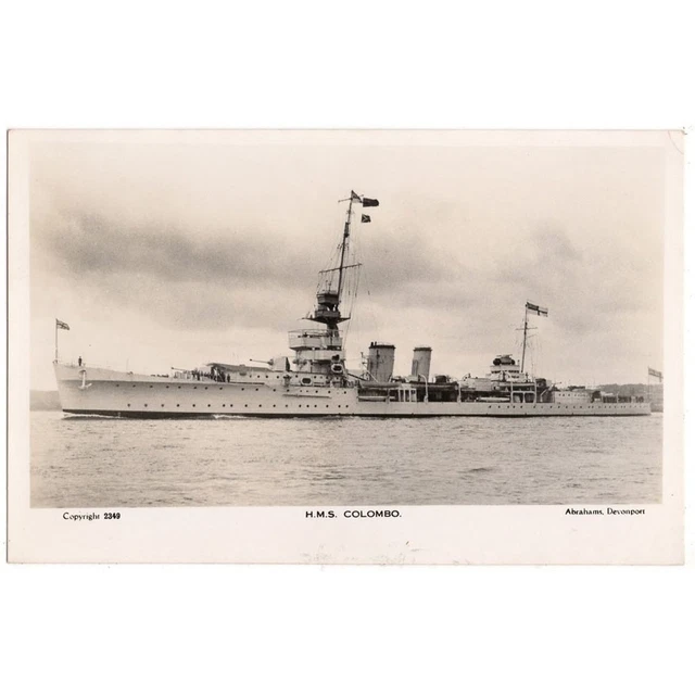 HMS COLOMBO (1918) C-class Light Cruiser Royal Navy RP Postcard Unused ...