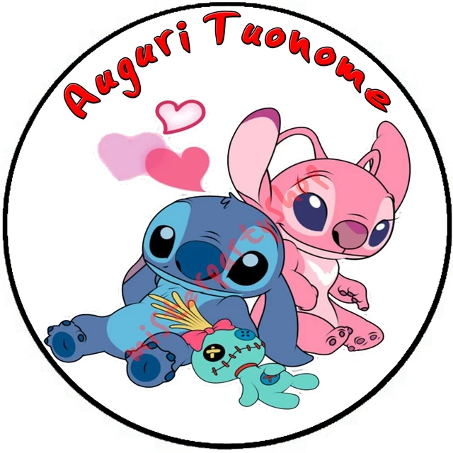 CIALDA - OSTIA per torte Stitch e Angel Formato grande A3 cm. 28 ...