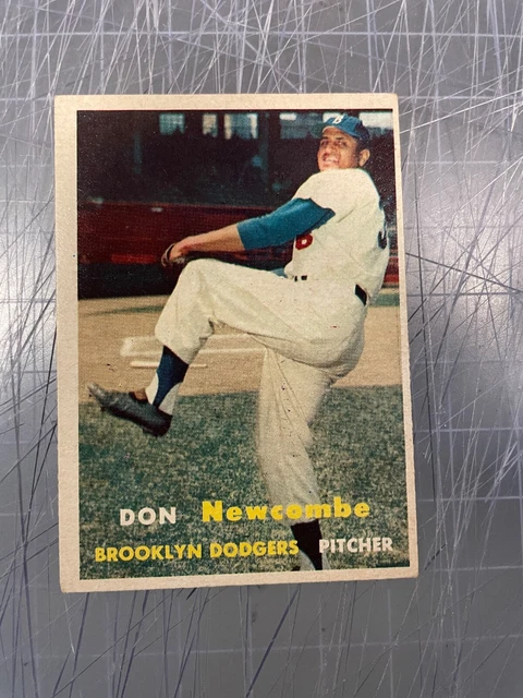 CARTE BASEBALL 1957 Topps #130 Don Newcombe Brooklyn Dodgers Ex/Mt EUR ...