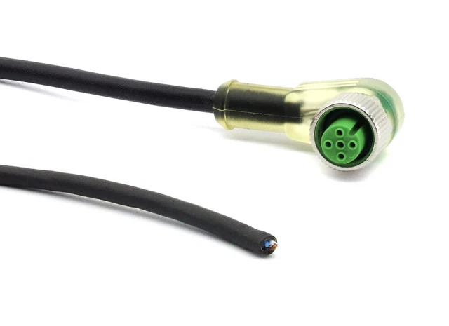 ROBOTICS SENSOR ACTOR Cable Angled Female M12 Connector Sensor Lead ...