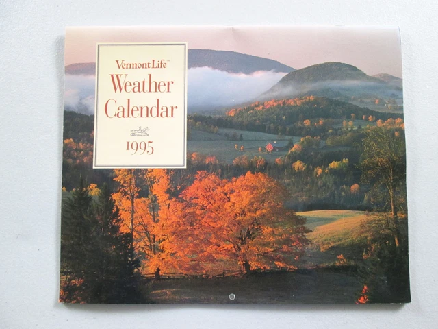 NEW VINTAGE 1995 Vermont Life Magazine Weather Calendar Hanging Wall VT ...