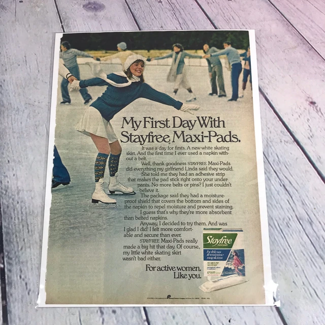 VINTAGE 1978 STAYFREE Maxi Pads Genuine Magazine Advertisement Print Ad ...