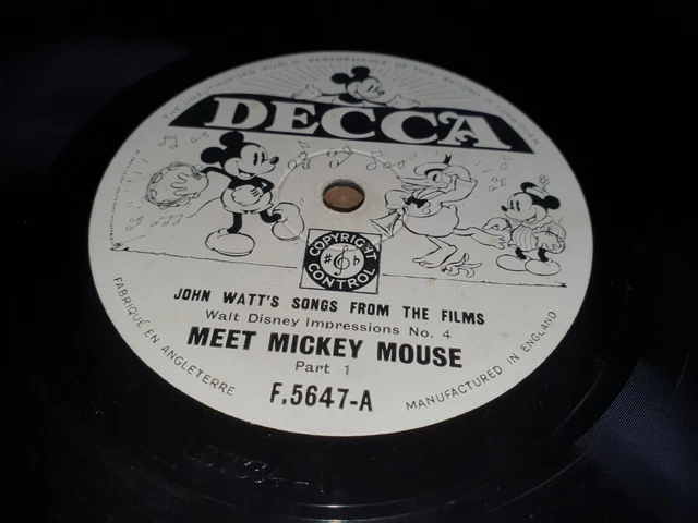 WALT DISNEY- MEET MICKEY MOUSE -JOHN WATTS SONGS FROM THE FILMS -PIC ...